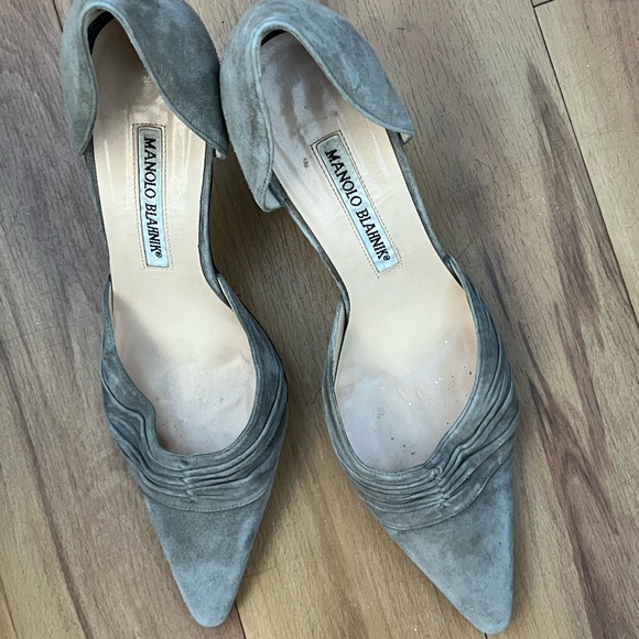 Manolo Blahnik | Shoes | Manolo Suede Heels | Poshmark